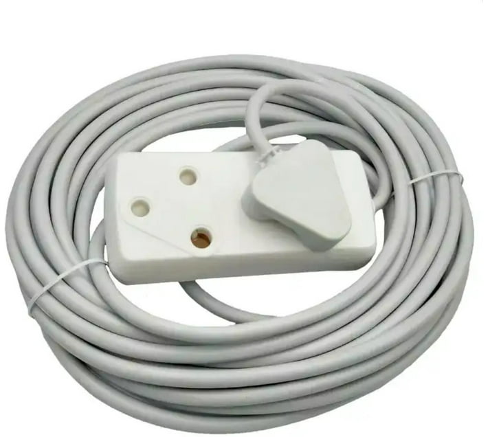 SMTE 20m Extension Cord With A Two-Way Multi-Plug 2 Socket Extension ...