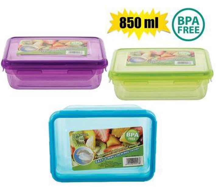 General Merchandise Lunch box clip lock 17x11x6cm 850ml 1 Containers ...