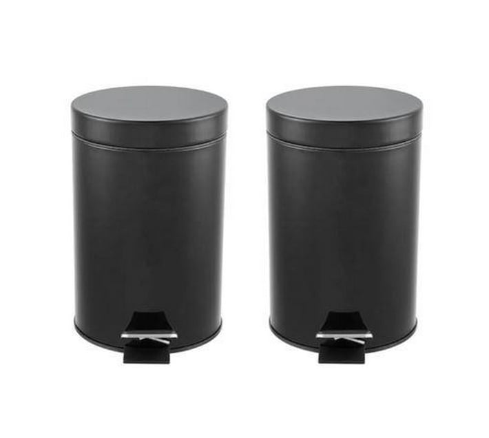 Someone’s in a Makro Set of 2 Billy 3L Black Cylindrical Mini Waste Bin ...