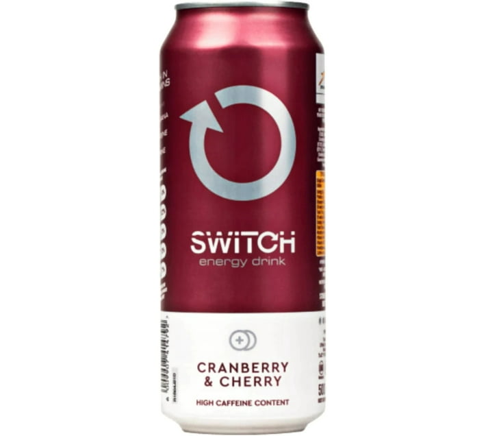Switch Cranberry & Cherry (6 x 500ml) Energy Drink (Cranberry, Cherry ...