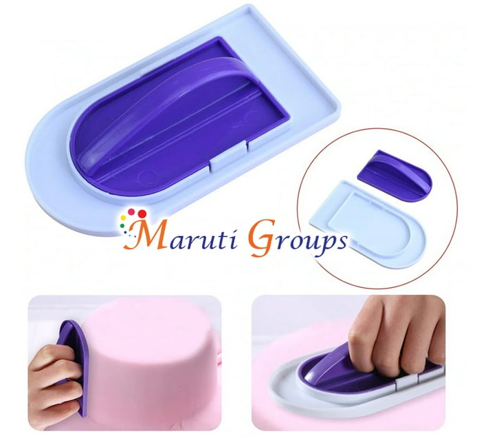 Maruti Groups 2 in 1 Cake Smoother - Cake Decorating Plastic Baking ...
