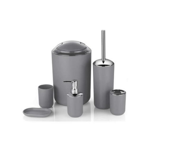 Someone’s in a Makro 6 Piece Bathroom Set-grey Mood