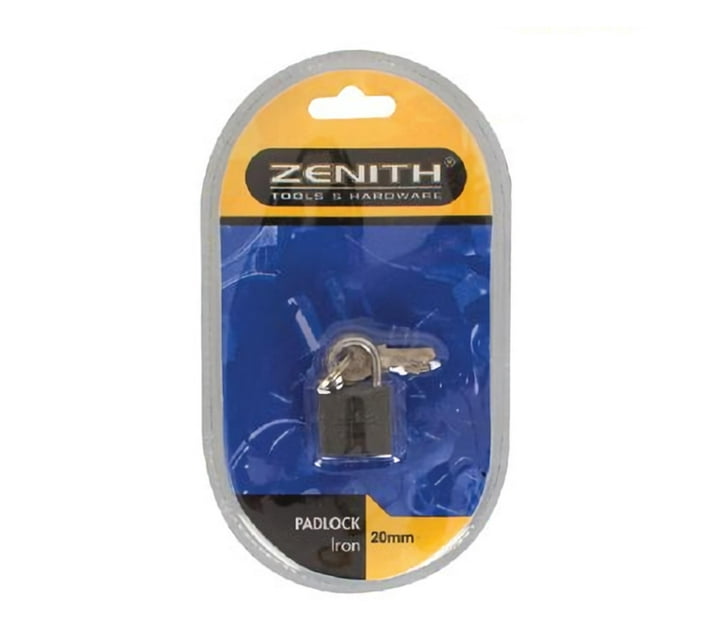 Padlock Zenith Iron 20Mm Carded - 8 Pack | Makro