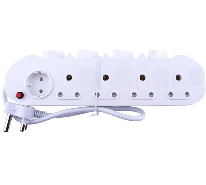 SMTE 9 Way Multi Plug Adapter 9 Socket Extension Boards (White, 50 cm ...