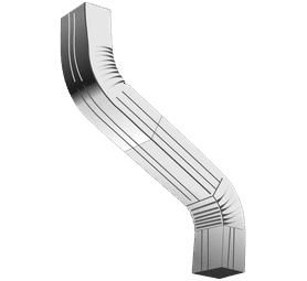 Heunis Steel Square Gutter 100 x 75 mm x 6m Silver Builders | Plumbing ...