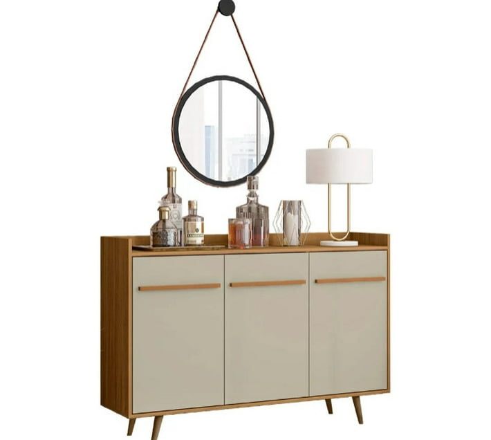 Designer Concepts Quartz Buffet -Off White/Cinnamon Engineered Wood ...