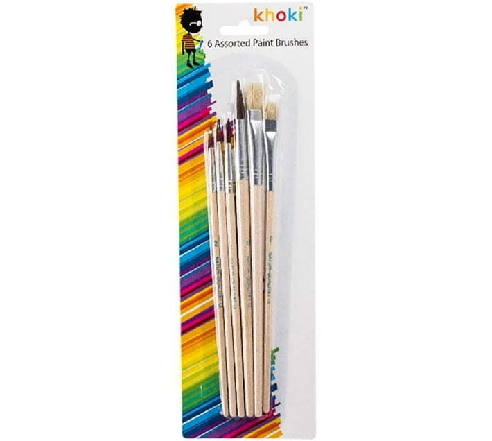 Khoki Student Paint Brushes (Set of 6, Beige) | Makro