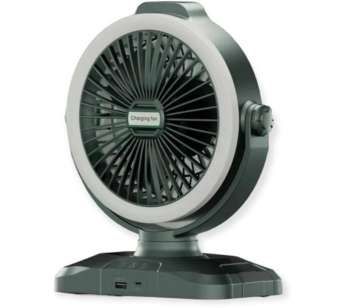 SUPER E Oscillating Rechargeable Table Fan With LED Light PM-032 USB ...