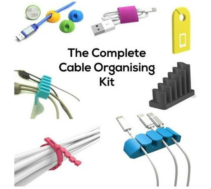 Bizfeat 0 Compartments Polypropylene Cable organizer (Multicolour) | Makro