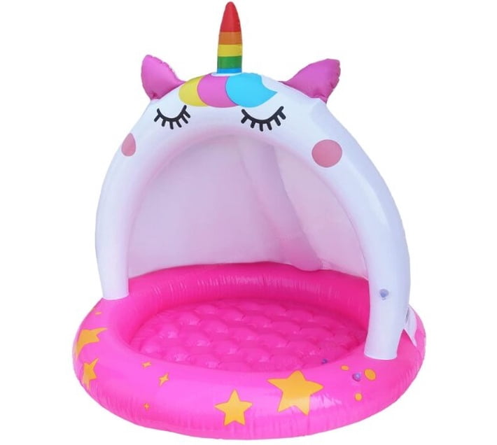 Buy PSM Unicorn Baby Pool Tub Swimming Pool with Canopy Play Centre ...