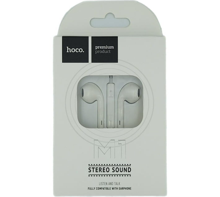 Buy Hoco M1 Stereo Sound Earphone - White Wired Headset (In the Ear) in ...