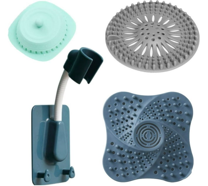 The Good Sport Home Shower Bath Drain Cover Jumbo Drainage Pack - Blue ...