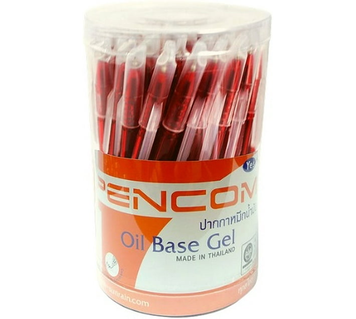 Pencom Gel Ball Pen (Pack of 50, Red) | Makro