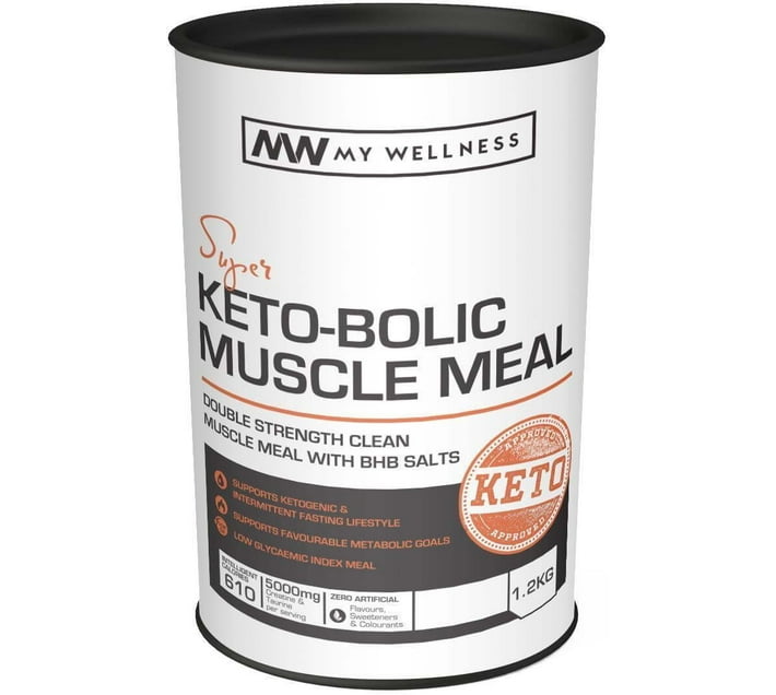 My Wellness Keto-Bolic Muscle Meal 1.2kg Protein Blends (1.2 kg, Creamy ...
