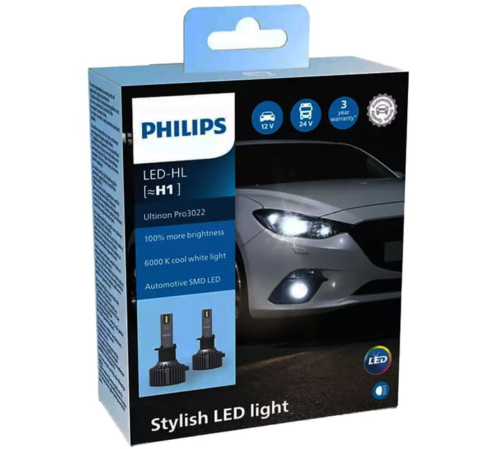 Philips LED H1 PRO3022 Headlight, Fog Lamp Car LED for Various (12 V ...