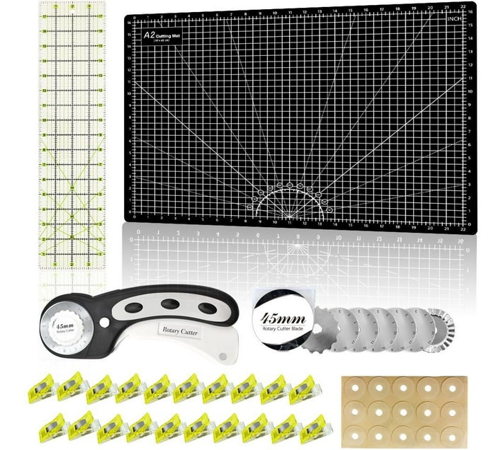 The Good Sport Craft Rotary Cutter Quilt set of 30 Pro With Cutting A2 ...