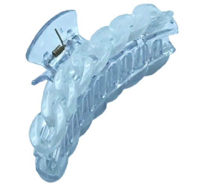 Longfield Trading Transparent Hair Clamp 9cm Hair Claw (Clear, White ...