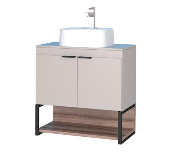 Someone’s in a Makro Salvia Wooden Bathroom Vanity With Duna Basin Mood