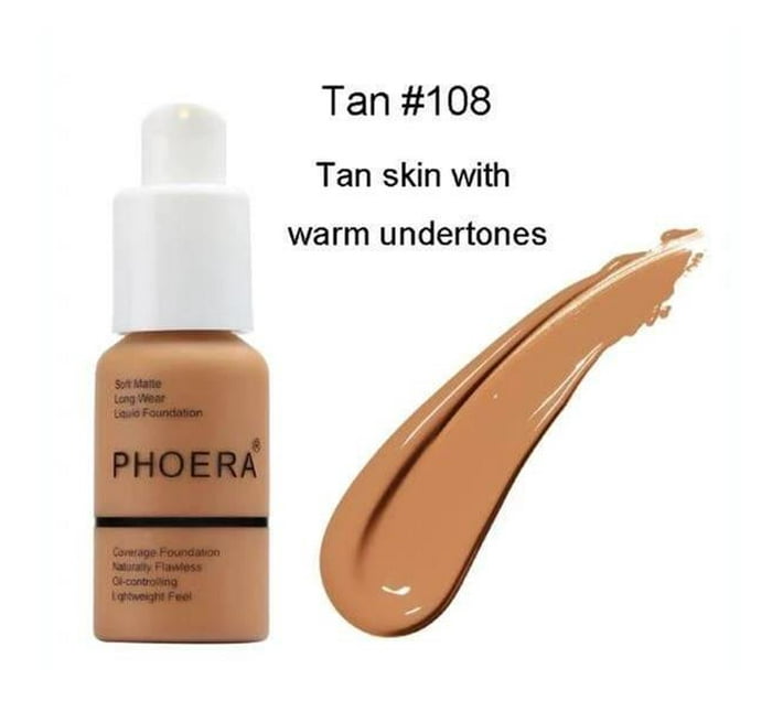 Phoera Soft Matte Full Coverage Liquid Foundation Tan Makro