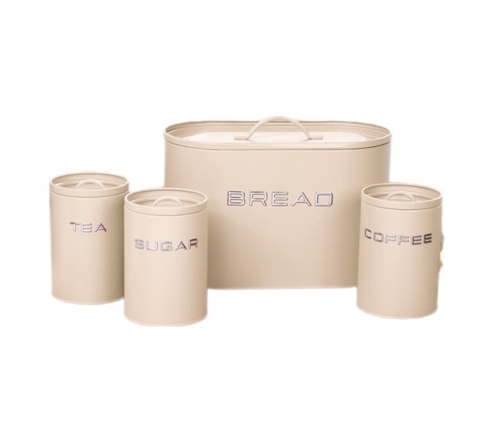 Someone’s in a Makro Royal Homeware 4Pc Enzo Breadbin Set - Cream Mood