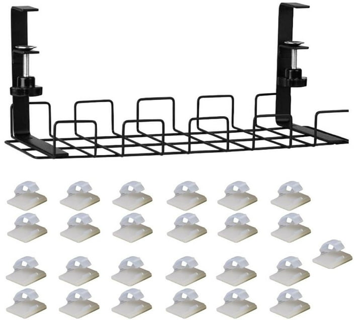 The Good Sport Home Computer Cable Clips and Wifi Modem Storage Rack ...