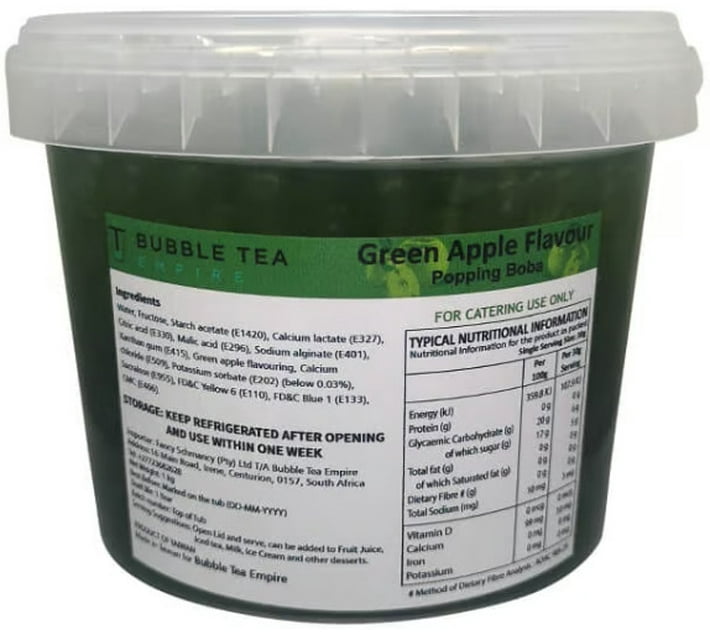 bubble tea empire Apple Popping Boba Infusion Tea Drum (1 Bags) | Makro