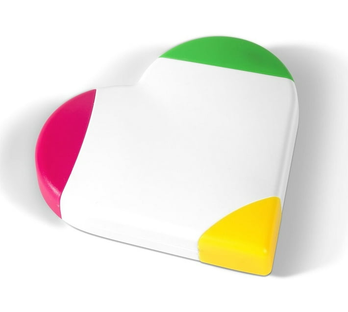 Altitude Heart Highlighter-pack of 10 (Yellow, Green, Pink, White) | Makro