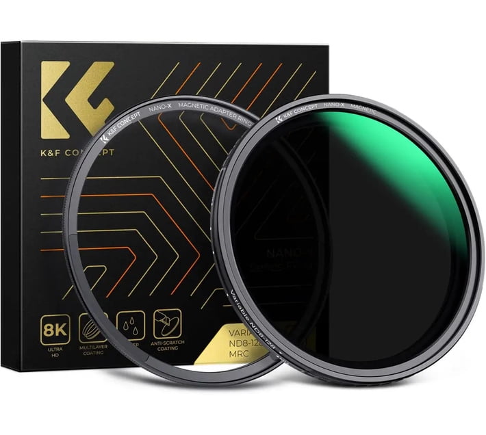 K&F Concept 62mm Magnetic Variable ND Filter ND8-ND128 Nano-X Series ...