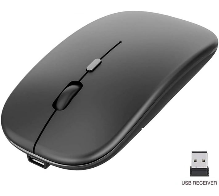 Just Simplified Rechargeable Ultra-Slim HPS Mouse Wireless (Black) | Makro