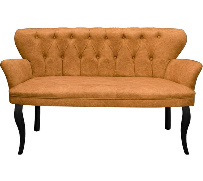 Penna furniture 91615752 Velvet 2 Seater Sofa (Finish Colour - Orange ...