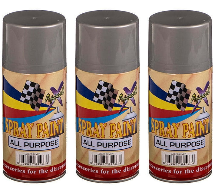 X-APPEAL AX025#3 Gloss Flammable Spray Paints (250 ml, Pack of 3) | Makro