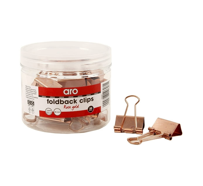 ARO 25MM Foldback Clips Rose Gold Each | Makro