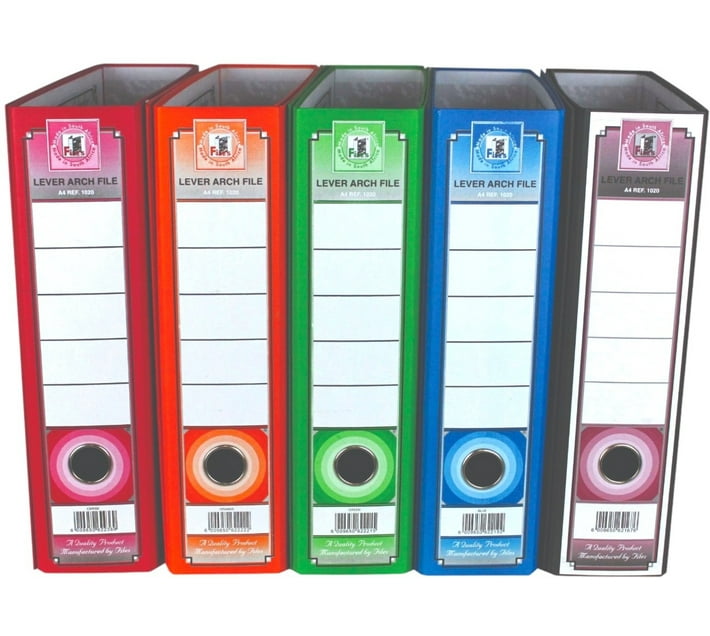 Buy Files Board Lever Arch File (Set of 10, Multicolour) in Bulk ...