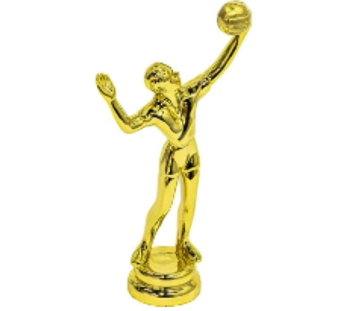 Terrific Trophies Netball Figure Trophy- Gold - Including Base Trophy ...
