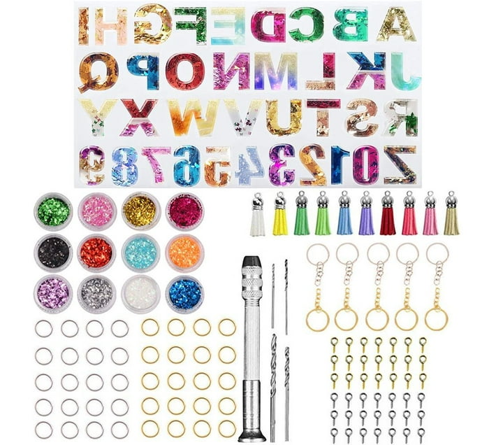 The Good Sport Craft Resin Number & Letter Mould Keyring Making Kit Set ...