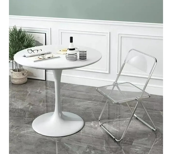 Buy GOF Furniture HT-T10 Ebony Round Dining Table, White Bar Table ...
