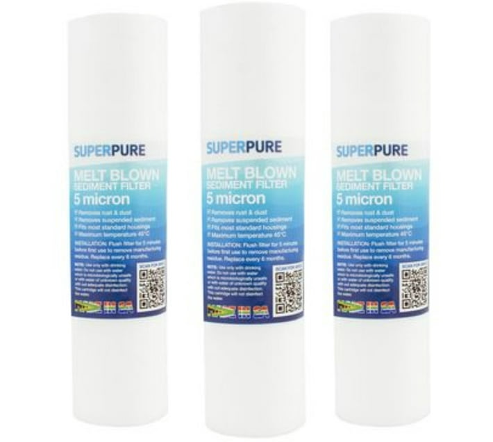 SUPERPURE MBS10M5X3 10 inch Slimline Sediment Replacement Water Filter ...