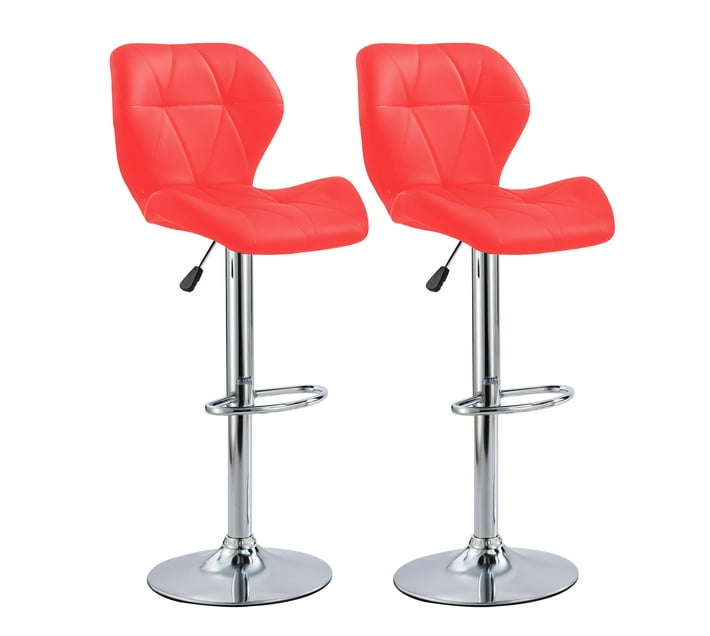 Someone’s in a Makro Bar Stool Kitchen Counter Chairs Set of 2 Red Mood