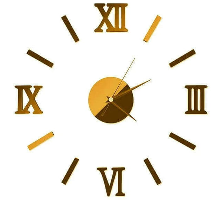 Perfect Dealz Analog 39 cm X 6 cm Wall Clock (Gold, Without Glass, DIY ...