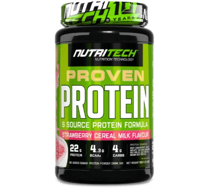 Nutritech Proven Protein (908g) Protein Shake (908 g, Strawberry Cereal ...