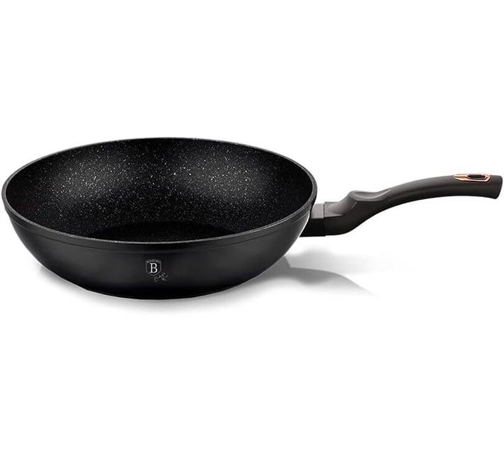 Berlinger Haus 30cm Marble Coating Wok - Black Rose Collection Pan 4.8 ...