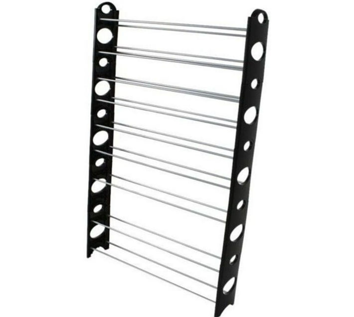 Generic Plastic Shoe Rack (Black, 9 Shelves) | Makro