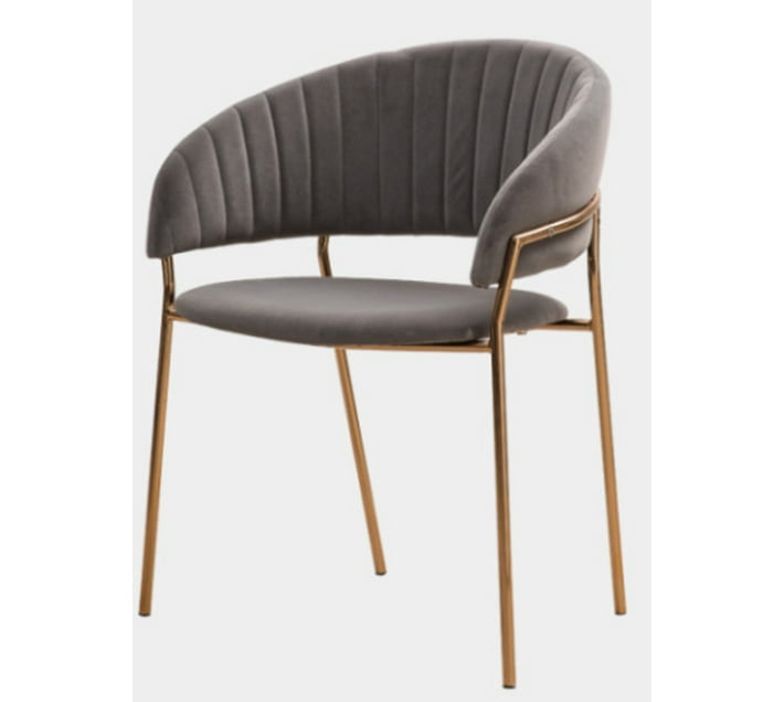 Anerio Synthetic Fiber Dining Chair (Set of 1, Finish Colour - Grey ...