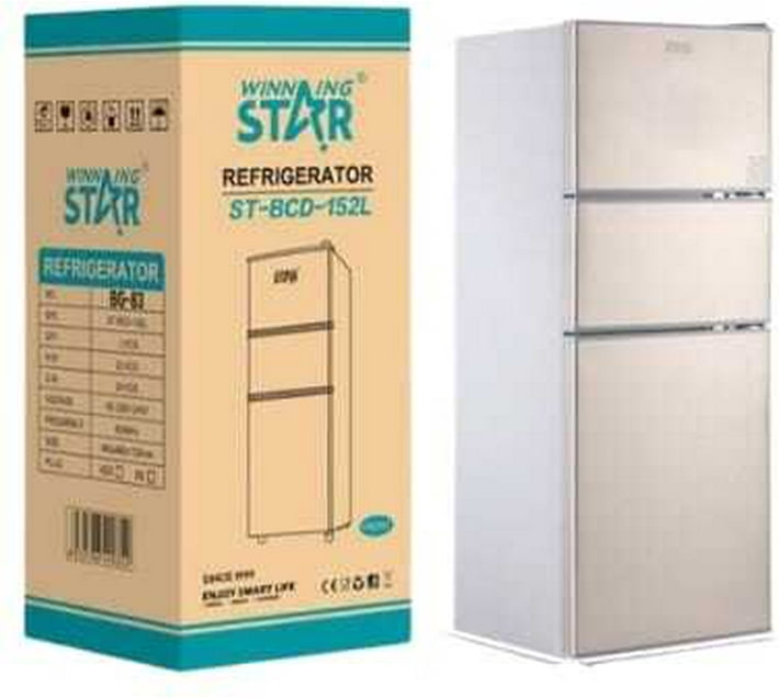 WINNING STAR 152 L Manual Triple Door Refrigerator A++ (Gold, ST-BCD ...