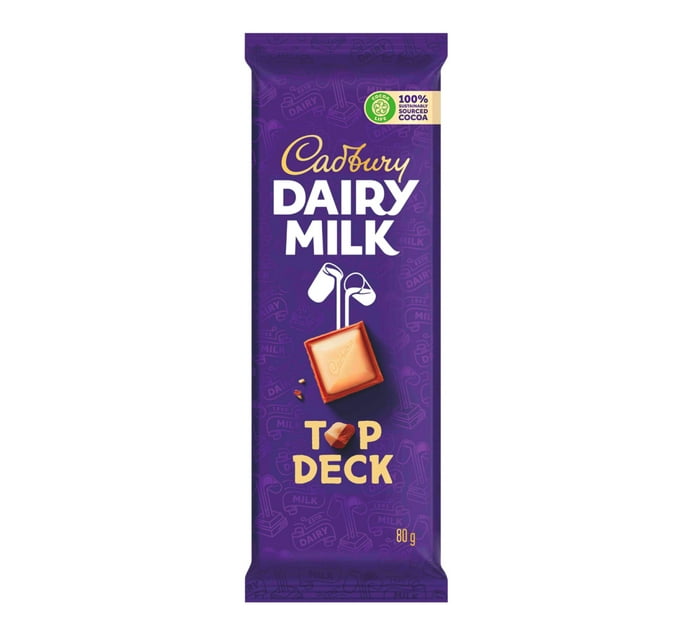 Buy Cadbury Dairy Milk Top Deck Chocolate Slab 80g in Bulk | Makro Business