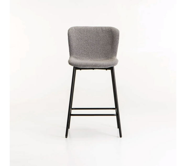 Buy VIVIDITTO DF07033 Fabric Bar Stool (Finish Colour - Grey, Assembly ...