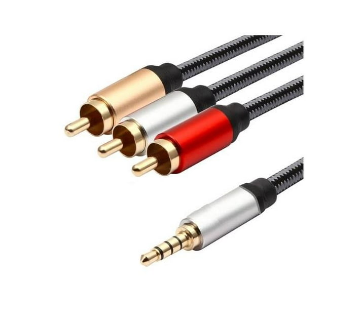 Someone’s in a Makro 2 Meter Male 3.5mm to 3 RCA AV Cable | TRRS Jack ...