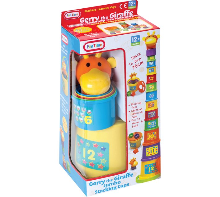 Funtime Gerry Giraffe Jumbo Stacking Cups Sand Water Table (Multicolour ...