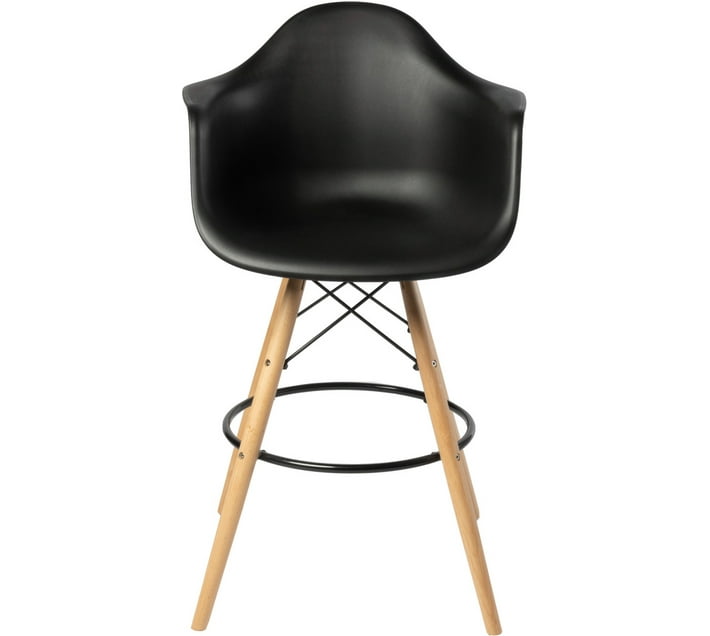 Buy SMTE Arica Barstool - Black Plastic Bar Chair (Finish Colour ...