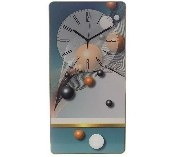 HomewareOnline Analog 60 cm X 30 cm Wall Clock (Multicolour, Without ...